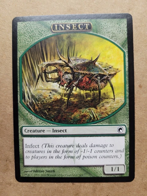 JETON INSECTE MTG Scars of Mirrodin LP/NM Green Infect 1/1 RÉDUCTION EN ...