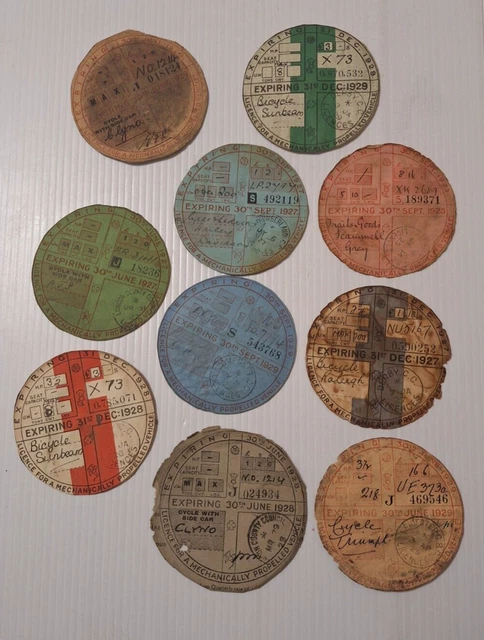 10 OLD TAX DISC VINTAGE 1920s VERY RARE £595.00 - PicClick UK