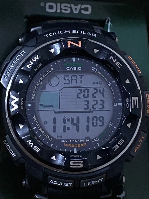 CASIO PRO TREK PRW-2500-1ER. Multiband 6. Boxed. Great Condition. UK. £ ...