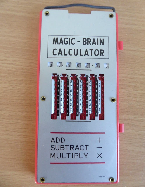 MAGIC BRAIN CALCULATOR Vintage Made In Japan 1960's £5.99 - PicClick UK