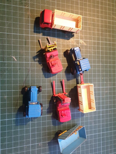MATCHBOX FARM TRACTOR With Trailers Forklift And Lorry £8.00 - PicClick UK