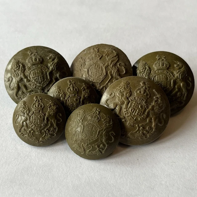 JOBLOT WORLD WAR Two (WW2) Bakelite Buttons - Kings Crown General ...