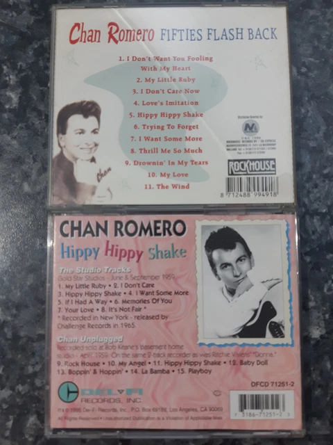 CHAN ROMERO - HIPPY HIPPY SHAKE + FIFTIES FLASH BACK (2 CD's) SIGNED ...