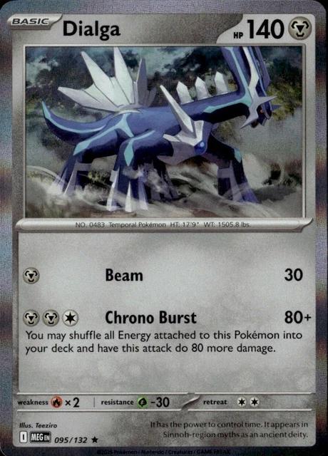 DIALGA RARE MEG ME01: Mega Evolution 095/132 LP £1.78 - PicClick UK