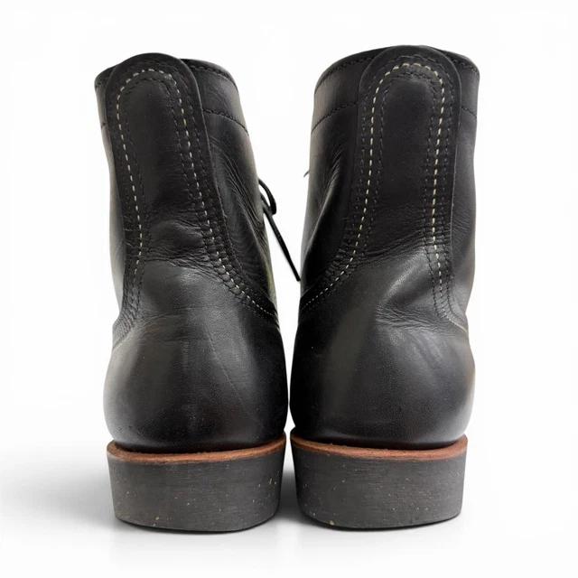 VERY GOOD RED WING short boots iron ranger lace-up leather black ...