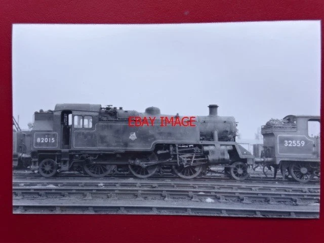PHOTO BR Standard Class 3 Tank Loco No 82015 At Eastleigh 1955 £1.85 ...