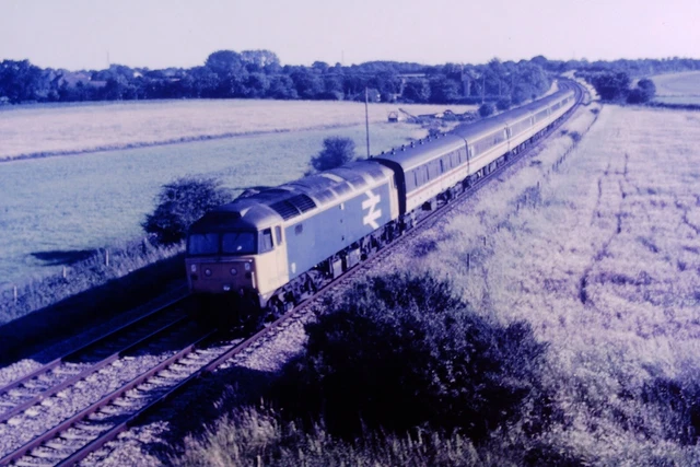 1990 BRITISH RAIL BR Diesel Loco 47822 Plymouth-Sheffield Railway Slide ...