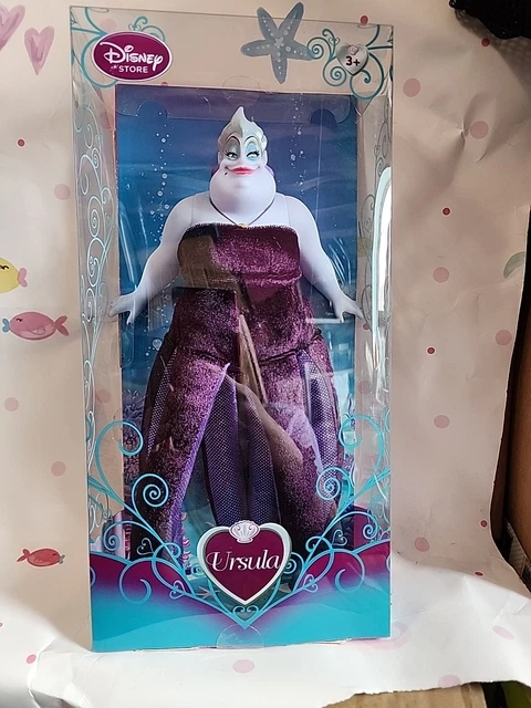 RARE LITTLE MERMAID Ursula Disney Store Sea Witch Plastic & Plush Toy ...