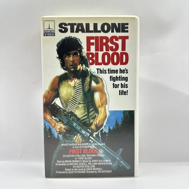 FIRST BLOOD (VHS) Thorn EMI 1982 Rambo Sylvester Stallone Clamshell ...