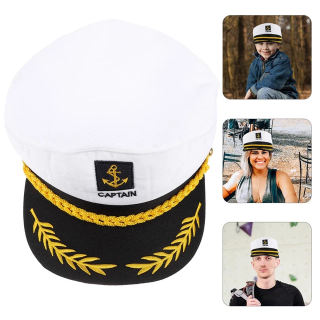 CAPTAIN HAT SMALL Childs Captains Premium Material Ship Sailor Man £8. ...