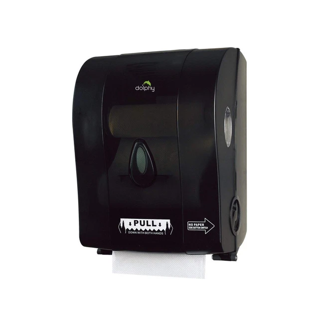 SEMI AUTO CUT Paper Towel Dispenser Black Wall Mounted Lockable $186.99 ...