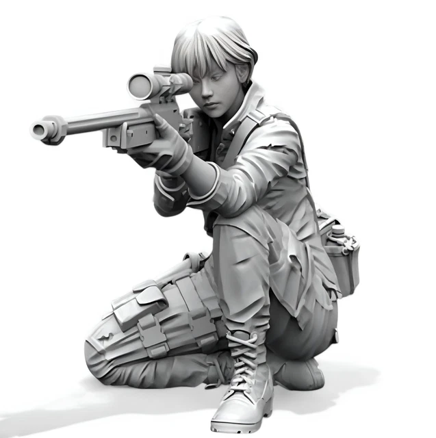 MODERN WARFARE JAPANESE Female Sniper Army Soldier Model 1/35 Scale ...