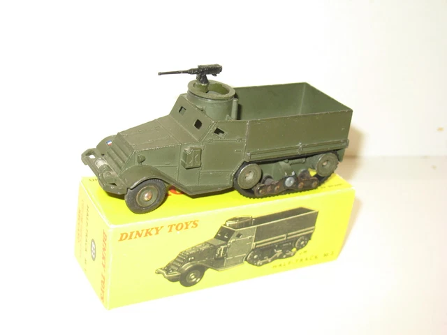 DINKY TOYS, HALF Track Military Ref 822 + Original Machine Gun + Tracks ...