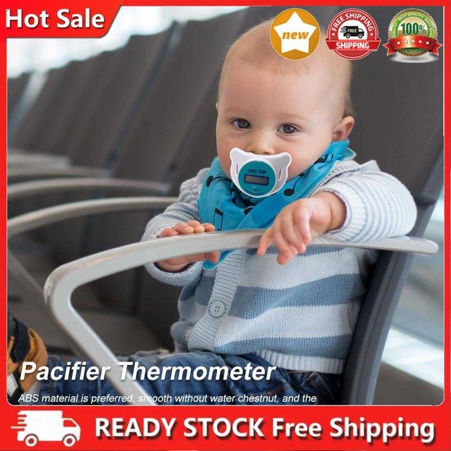 FOOD QUALITY SILICA Baby Pacifier Temperature Measurement Fever Alarm ...