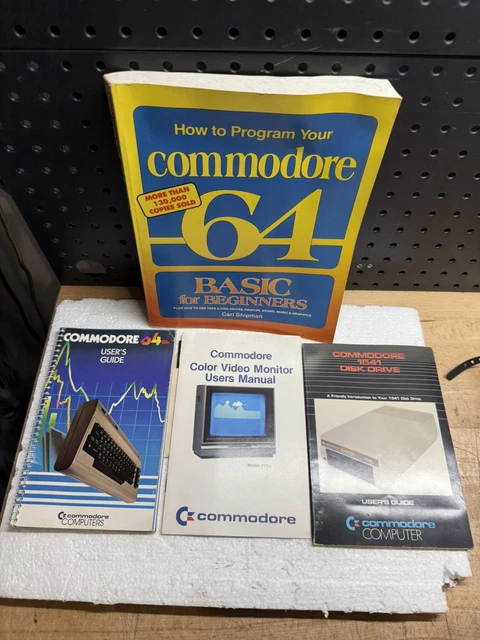 COMMODORE 64 USER’S guide, Monitor Manual, And 1541 Disk Drive Manuals ...