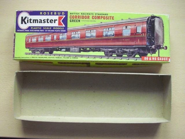 ROSEBUD KITMASTER BR Standard Corridor Composite Green No 13 fully made (b) £10.78 - PicClick UK