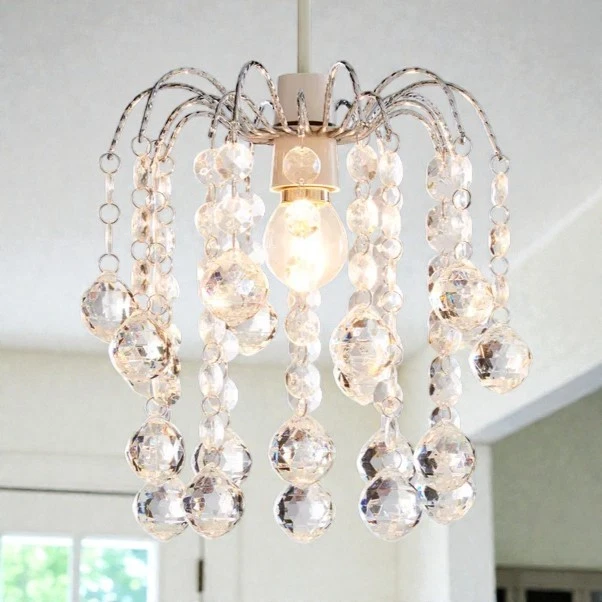 CHANDELIER STYLE EASY Fit Jewel Pendant Light Shade Luxury Home Decor ...
