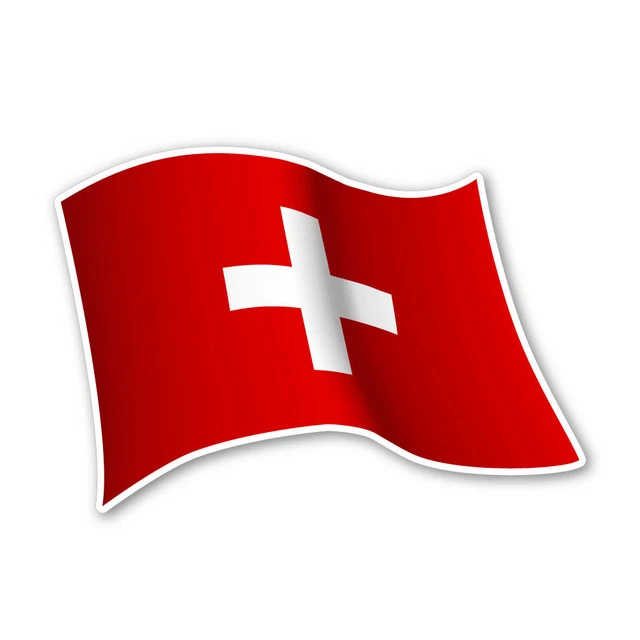 SCHWEIZ FLAGGE SWITZERLAND Autoaufkleber Sticker Fahne Aufkleber DRU ...