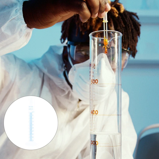 100 ML GRADUATED Cylinder Beaker Measuring Cylinders Science Test Tube ...