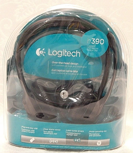 LOGITECH - H390 USB Headset with Noise-Canceling Microphone - Black ...