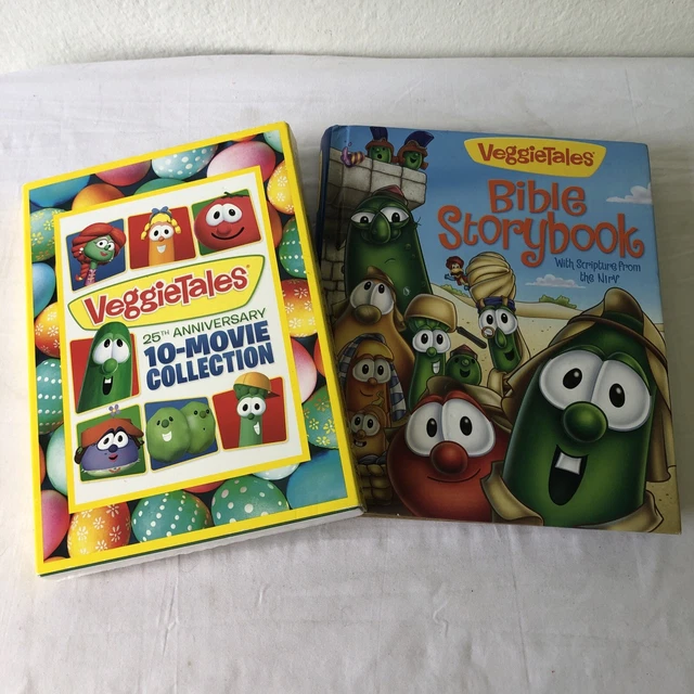 VEGGIETALES: 25TH ANNIVERSARY 10-Movie Collection DVD & Bible Storybook ...