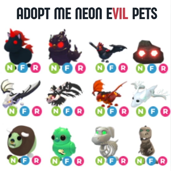 ROBLOX ADOPT ME Neon Evil Pets EUR 149,99 - PicClick DE
