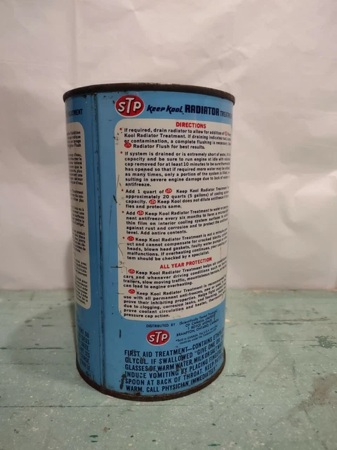 VINTAGE STP KEEP Kool Radiator Treatment Engine Coolant Oil And Gas Can ...