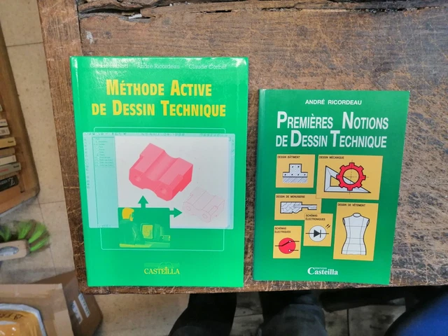 LOT DE 2 livres sur le dessin technique par André Ricordeau éditions ...