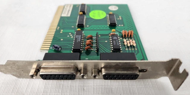 DUAL JOYSTICK DB15 Analog Input Card 8bit ISA IBM PC XT AT Vintage 1A ...