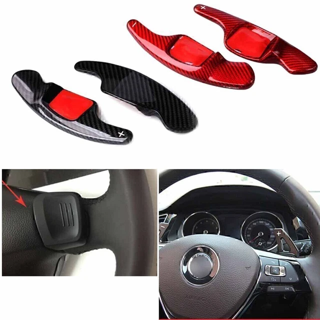 RED CARBON FIBER Steering Wheel Shift Paddle For VW Tiguan Golf/MK 7 ... RED CARBON FIBER Steering Wheel Shift Paddle For VW Tiguan Golf/MK 7 ...