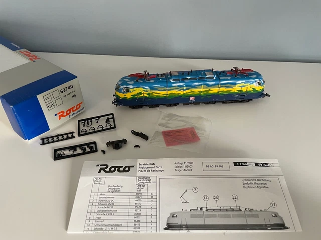 ROCO 63740, ELEKTROLOKOMOTIVE BR 103.1 der DB “TOURISTIK”, Epoche V, in ...