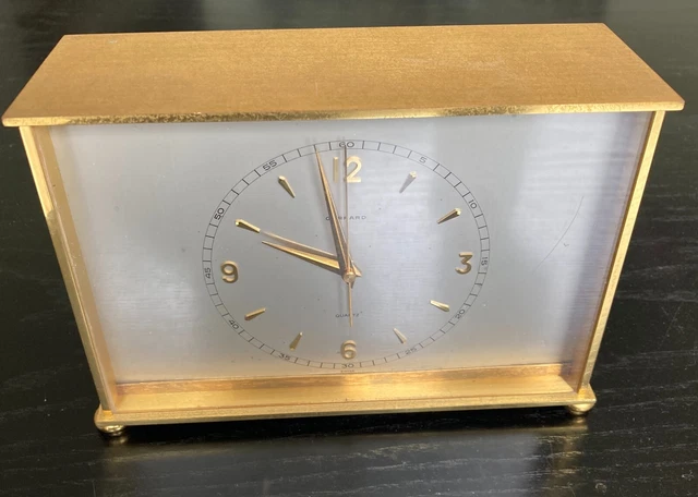 GOLD GARRARD QUARTZ Presentation Clock £49.99 - PicClick UK