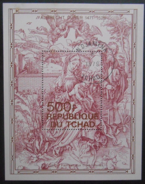 CHAD 1979, BLOCK, Mi.Bl.75, Art, Painting, Dürer, Stamped £0.82 - PicClick UK
