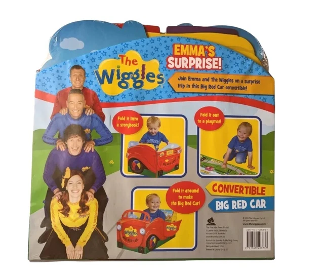 THE WIGGLES EMMA'S Surprise Convertible Storybook, Playmat, Big Red Car ...