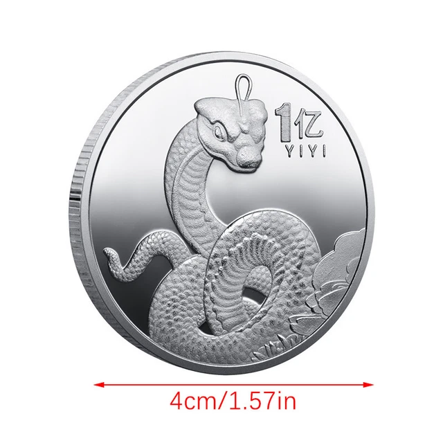 2025 NEW YEAR Snake Commemorative Coins Chinese Zodiac Medals 3D Relief ...