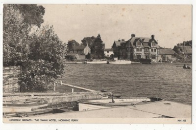 HORNING FERRY THE Swan Hotel Norfolk Broads 1950s Jarrold Postcard 173c ...