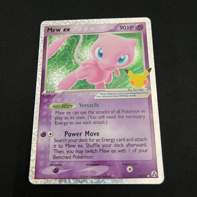 MEW EX 20TH Anniversary Celebrations 88/92 Pokemon Card Trading Card ...