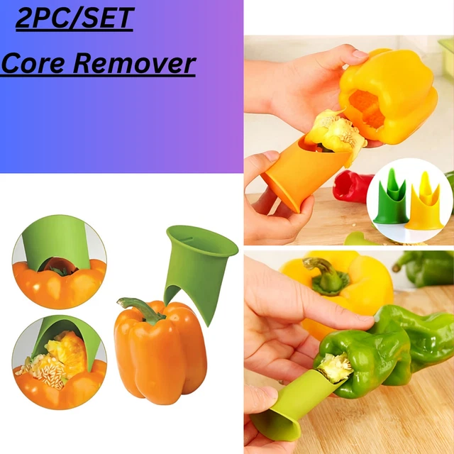 KITCHEN PEPPER CORER & Fruit Vegetable Core Remover Tool Set - Random ...