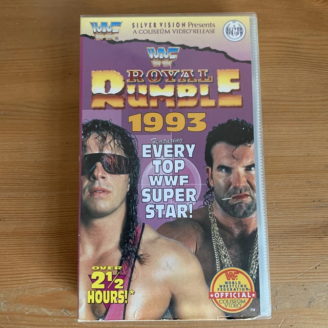 WWF ROYAL RUMBLE 1993 VHS Tape Bret Hart Vs Razor Ramon Shawn Michaels ...