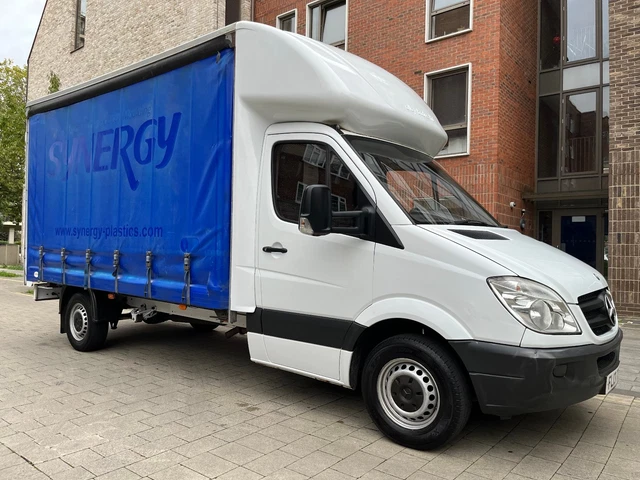 MERCEDES SPRINTER LUTON CURTAIN SIDE LWB 313cdi Euro 5 2013 Good ...