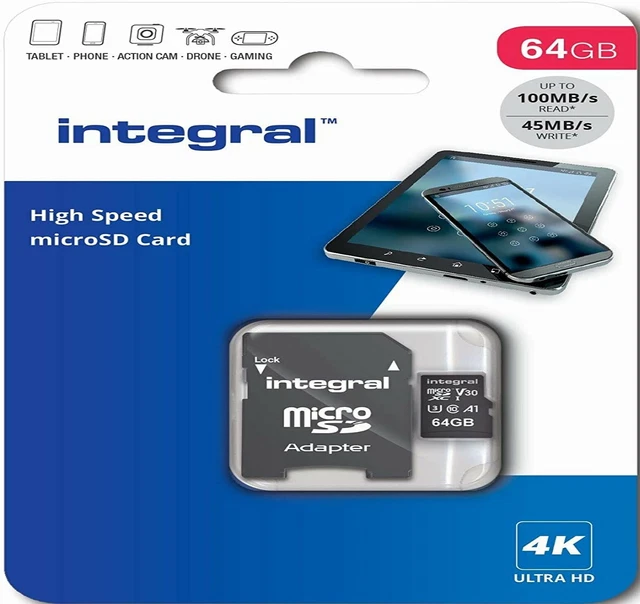 64GB MICRO SD Card U3 4K Memory For INSTA360 ONE X2 Pocket Action ...