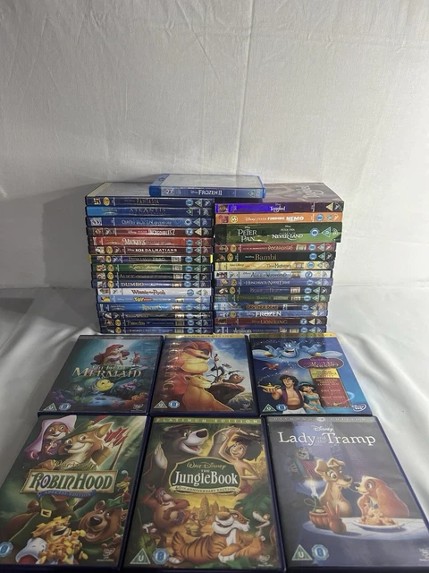DISNEY ANIMATED MOVIE DVD Bundle 40 Movies Pixar Toy Story Lion King ...