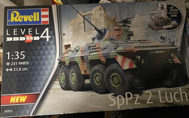 REVELL 03321 1:35 SpPz2 Luchs & 3D Puzzle Diorama Spähpanzer EUR 36,00 ...