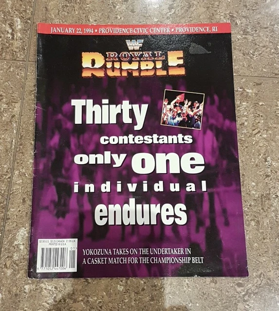 WWF WWE ROYAL Rumble 1994 Event Program Magazine Bret Hart Razor ...