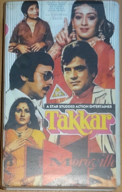 TAKKAR - VHS Video Tape Cassette Bollywood Hindi Movie Film, Jeetendra ...