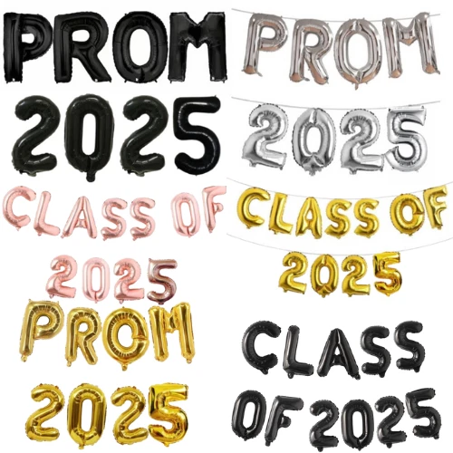 16& LETTER PROM 2025 Graduation Foil Balloons CLASS OF 2025 Party ...
