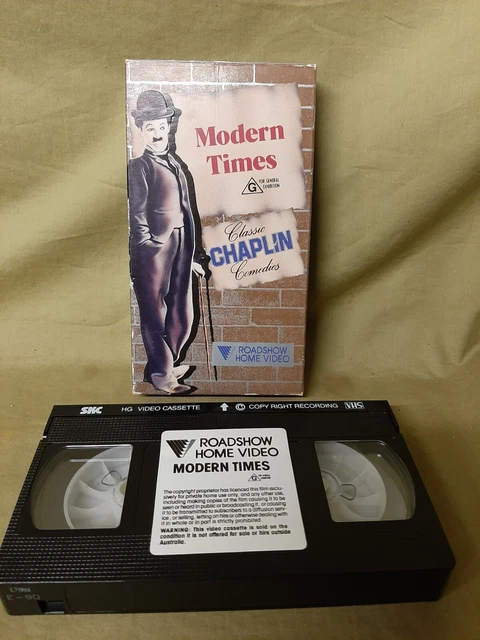 MODERN TIMES, CHARLIE Chaplin Classic Comedies, VHS Roadshow Cardboard ...