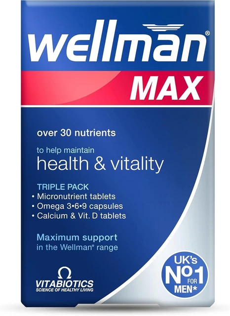 VITABIOTICS WELLMAN MAX 84 Tablets/Capsules - Man Exp: 08/26 £14.99 ...