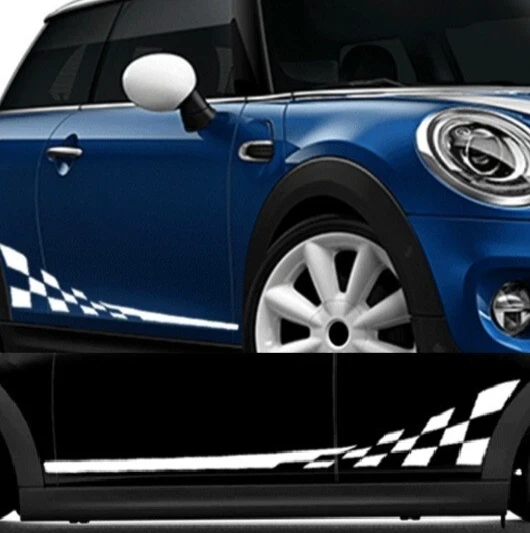R50 MINI COOPER S JCW John Cooper Works Chequered Side Panel Vinyl ...