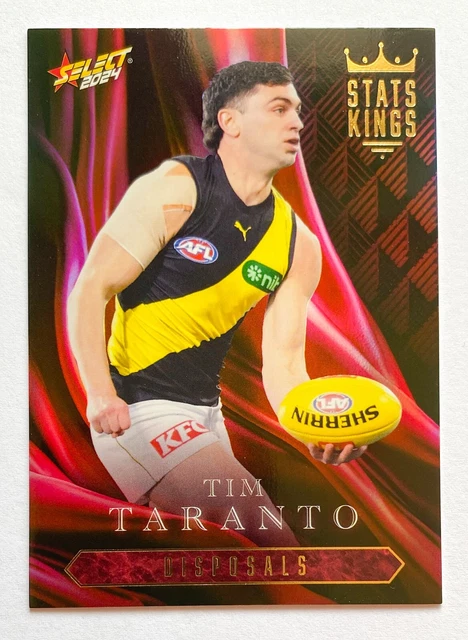 2024 AFL SELECT Footy Stars Tim Taranto Stats Kings Card #SK66 Richmond ...